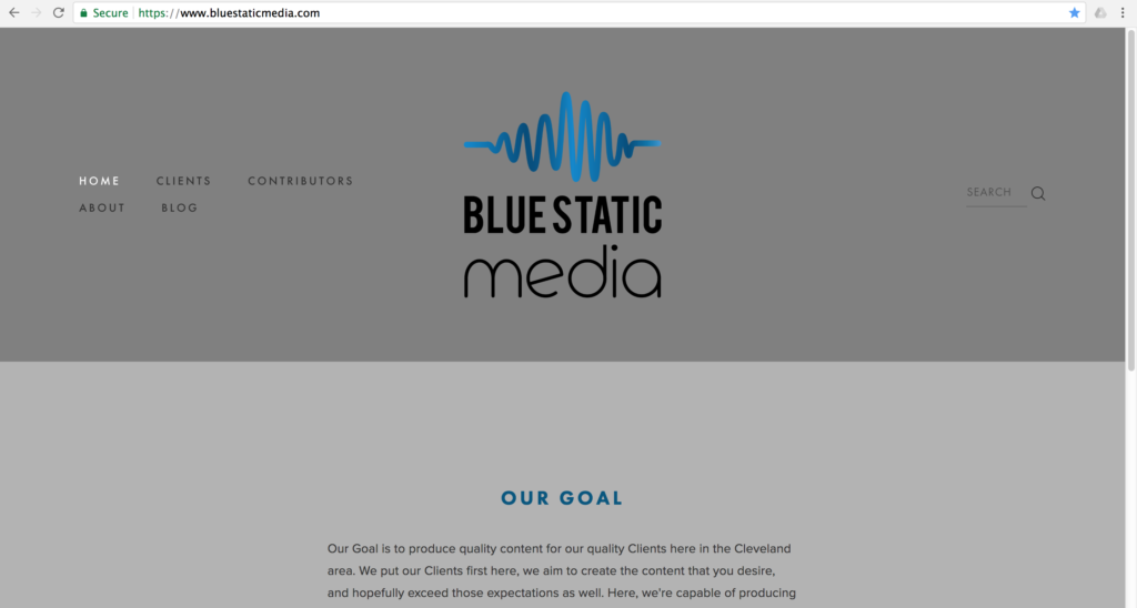 Blue Static Media Logo | Heidi Mierop's Portfolio Site